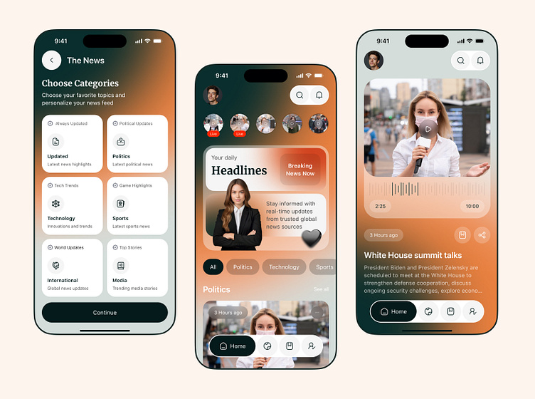 AI News & Article Mobile App UI Design by Sheikh Raihan on Dribbble