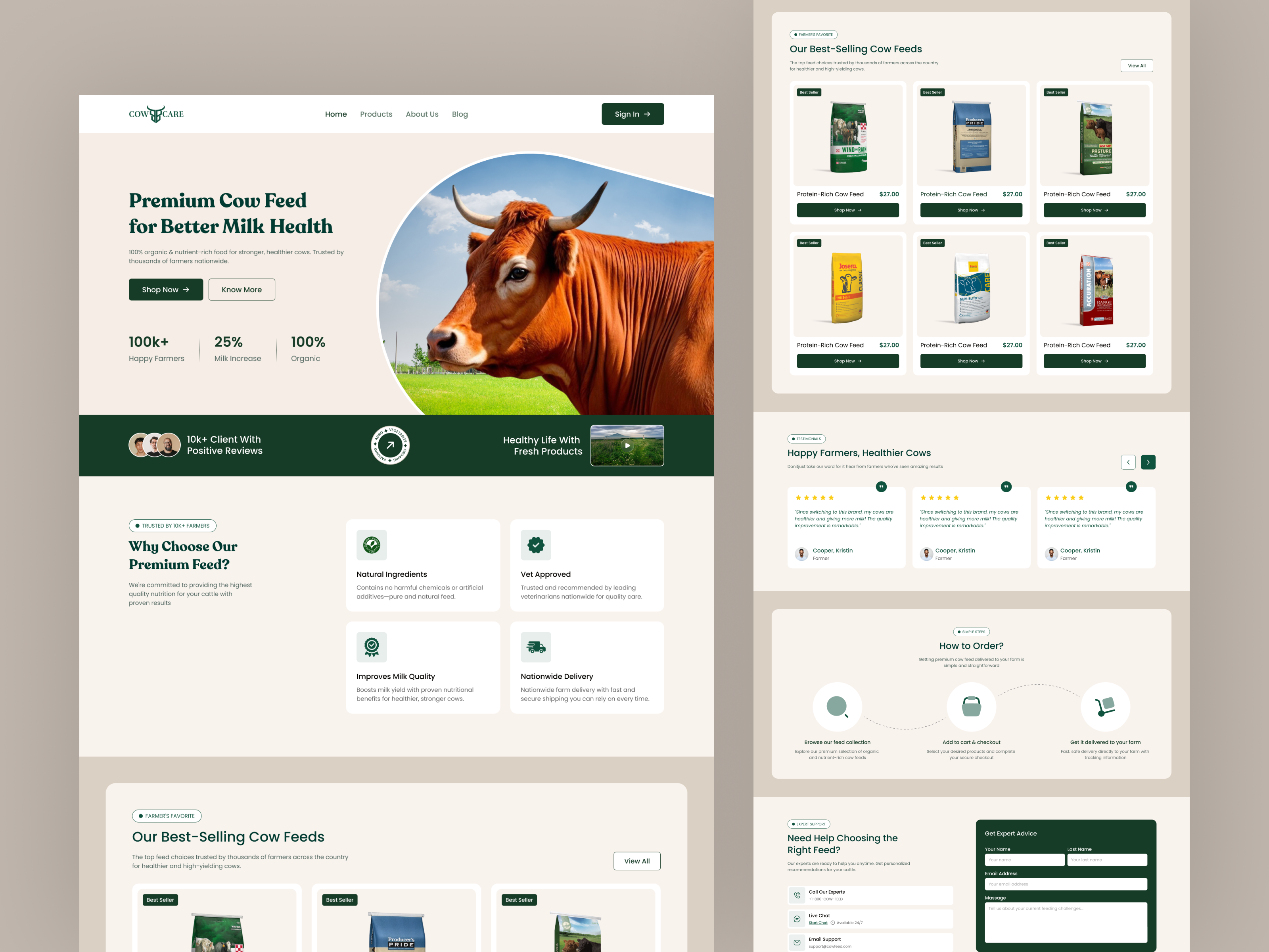 Browse thousands of Cattle Website images for design inspiration | Dribbble
