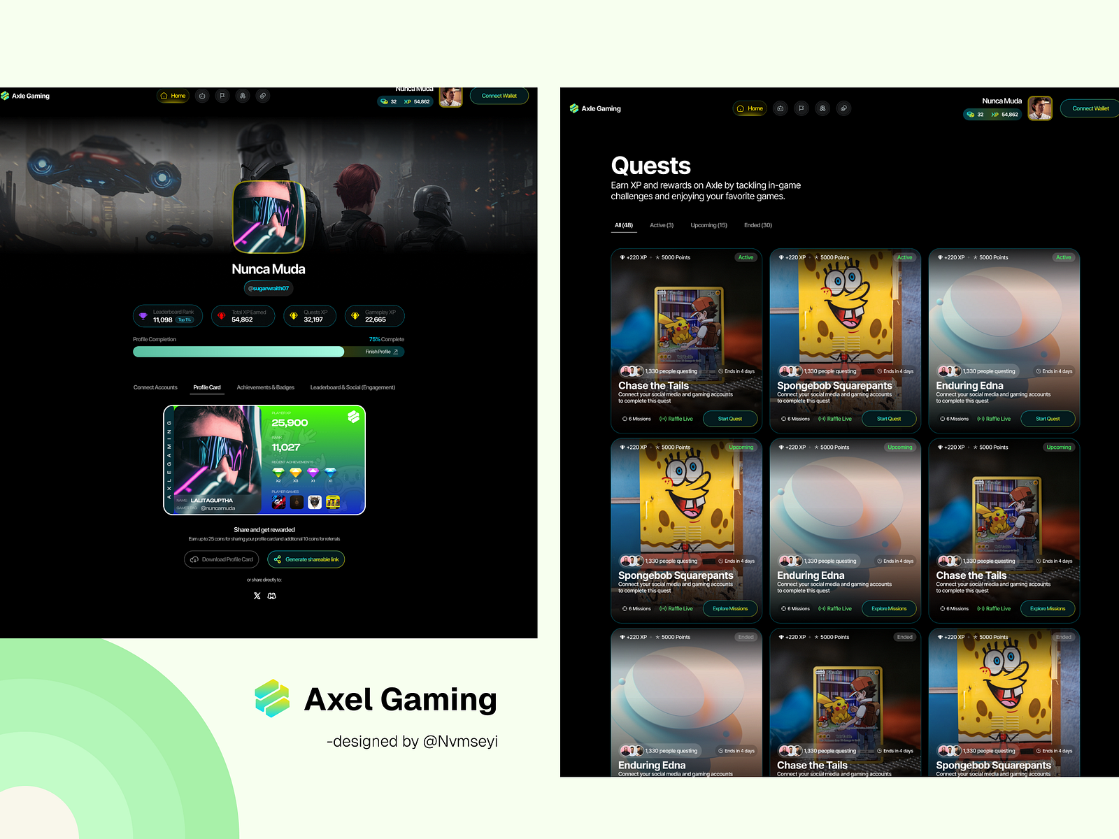 Axel Gaming web design by Seyitan Daniel on Dribbble