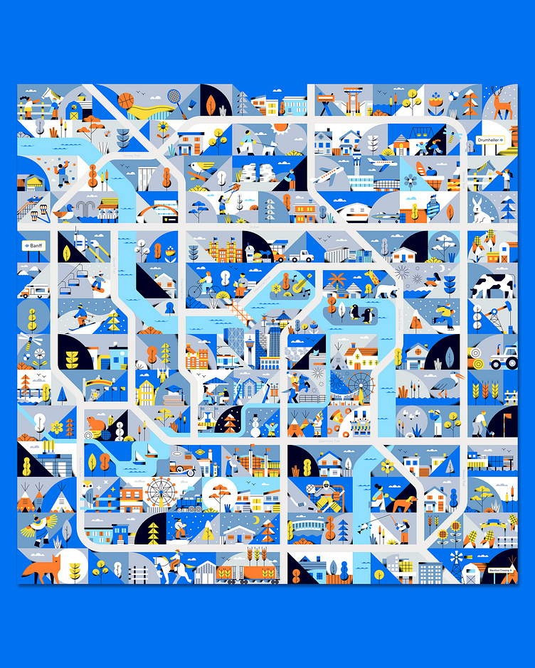 ATB Financial Calgary Community Map by Morgane Polanski on Dribbble