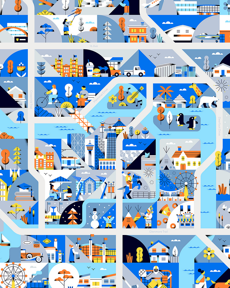 ATB Financial Calgary Community Map by Morgane Polanski on Dribbble