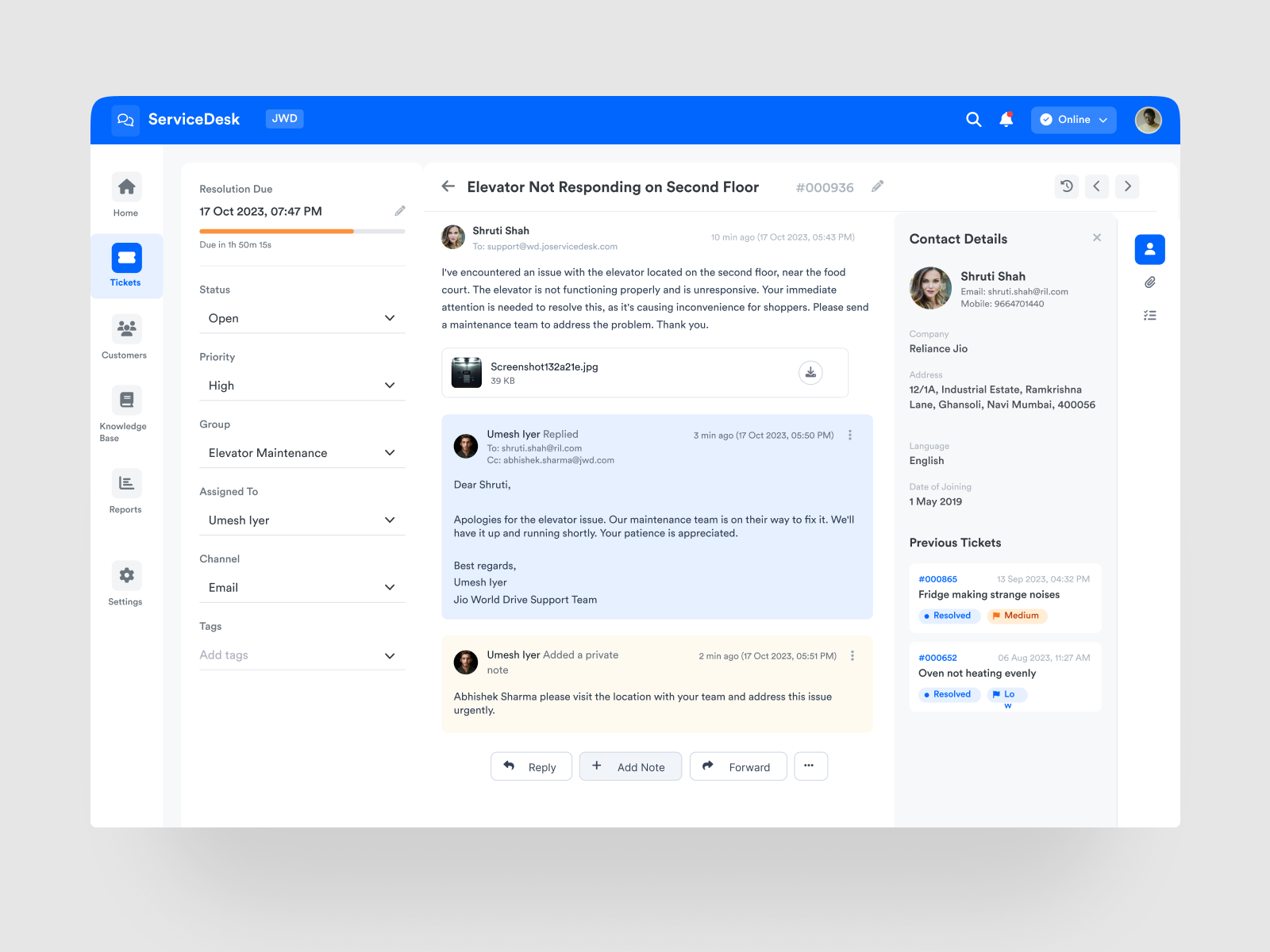 Modern Service Desk Dashboard – Streamlined Ticket Management by Lena ...