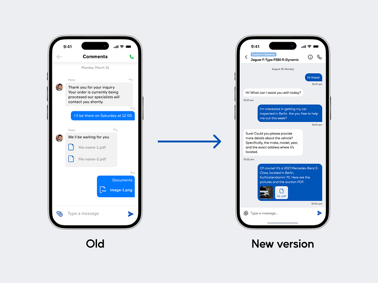 Chat UI for Vehicle Services – Multi-Scenario Messaging by Dmytro Dutko ...
