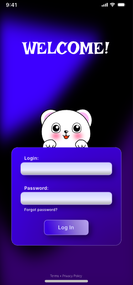 Rive Animated mobile login screen by Joshua Egwu on Dribbble
