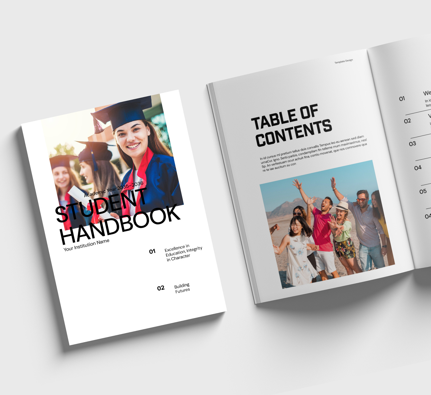 Modern Student Handbook Template by Graphictemp Store on Dribbble
