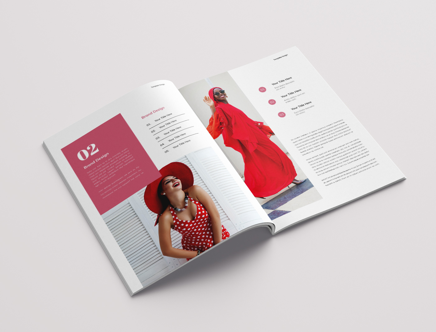 Modern Simple Magazine Layout Template by Graphictemp Store on Dribbble