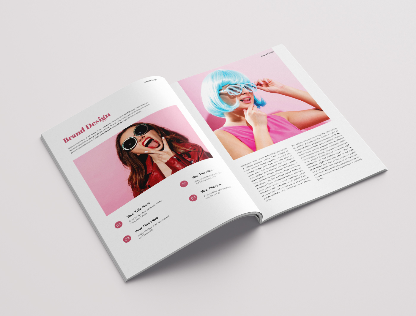 Modern Simple Magazine Layout Template by Graphictemp Store on Dribbble