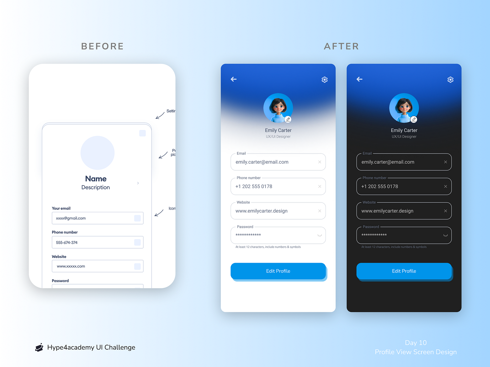 Daily UI Challenge #10 - Profile page by Yara Alkadi on Dribbble