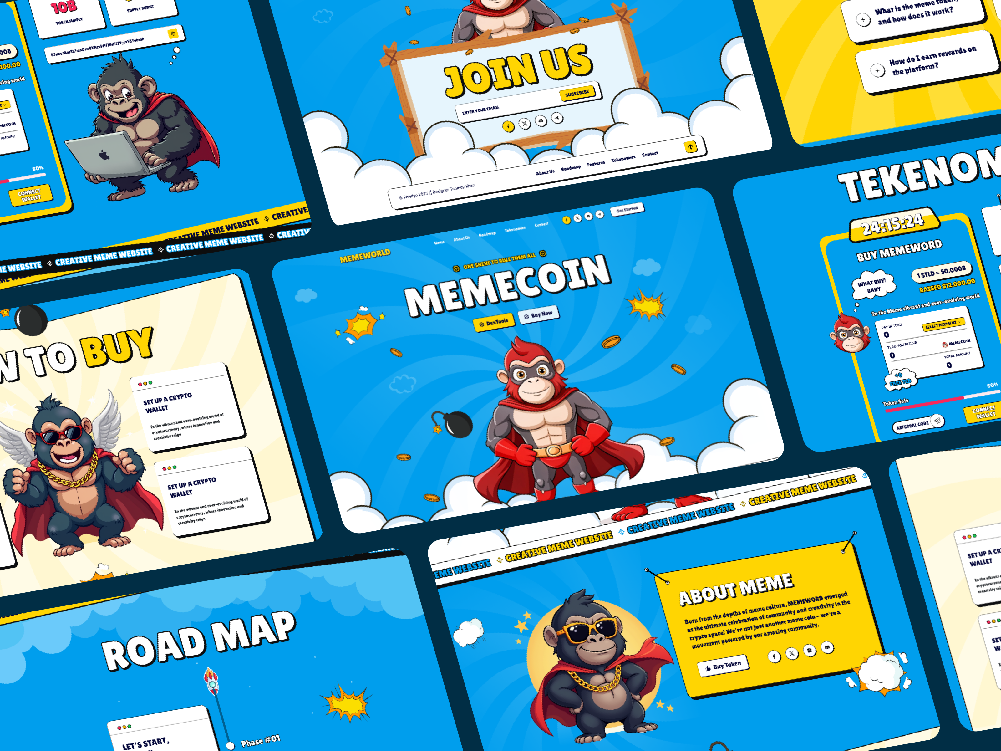 Memeworld - Meme Coin Website Design by Tonmoy Khan on Dribbble