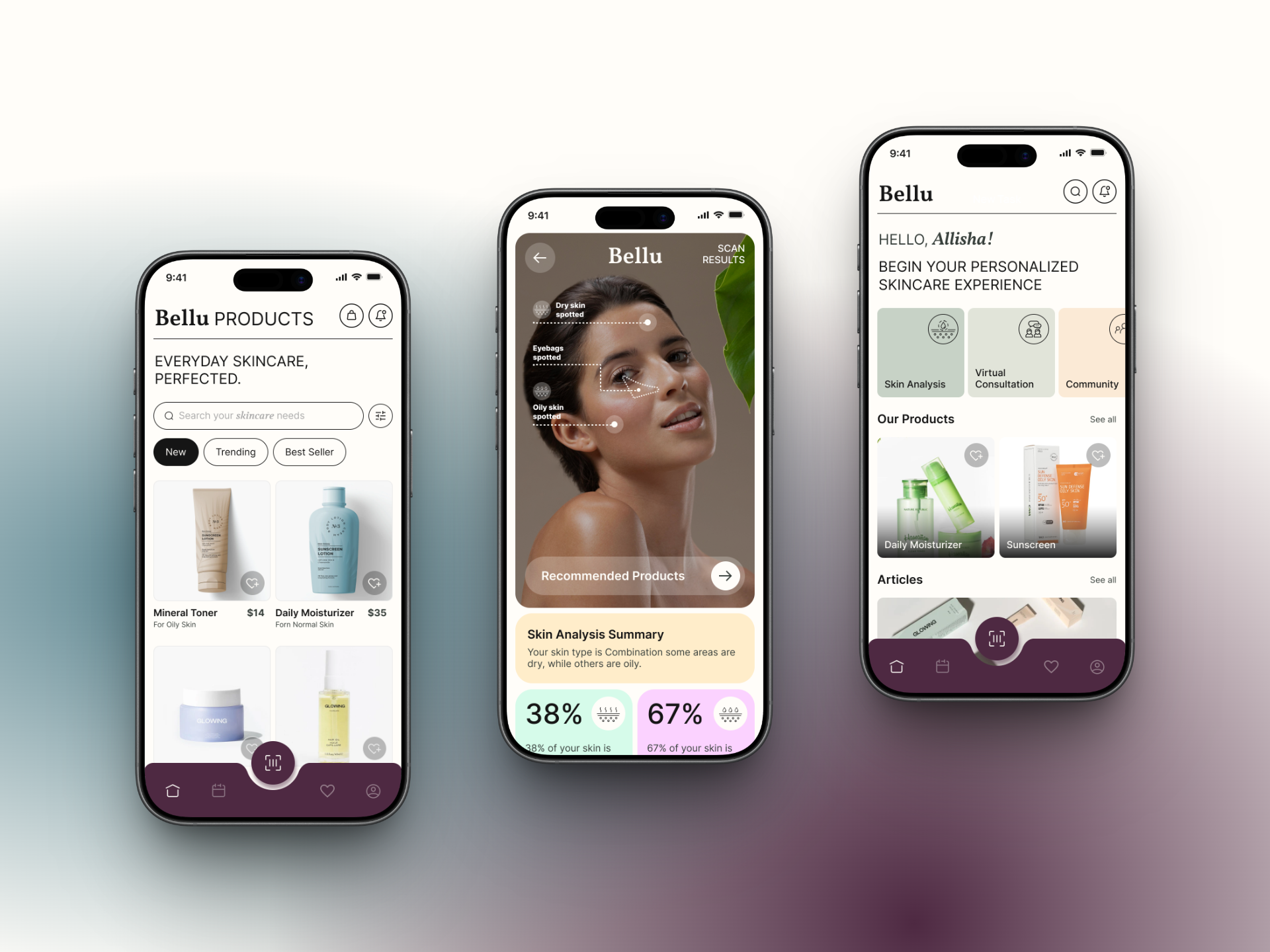 Skincare & Beauty AI App UI Concept by Acote on Dribbble