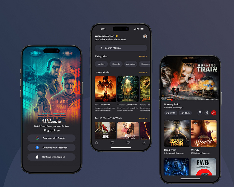 Movie App UI Design by Delowar Hossain on Dribbble