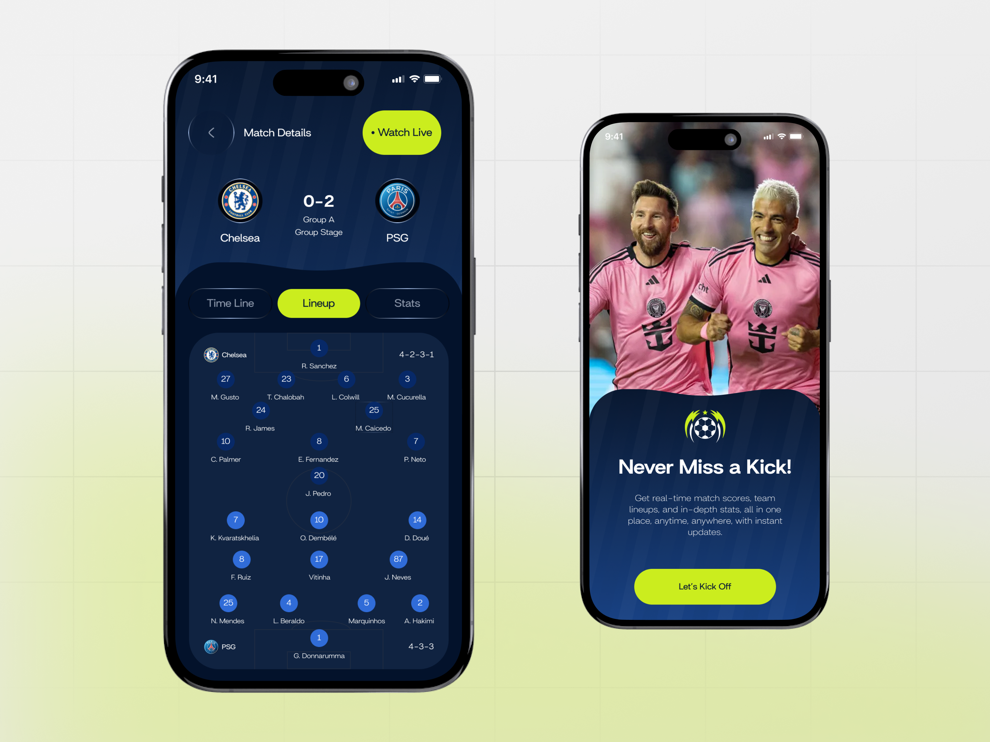 Football App UI – Live Match App by Beadaptify on Dribbble