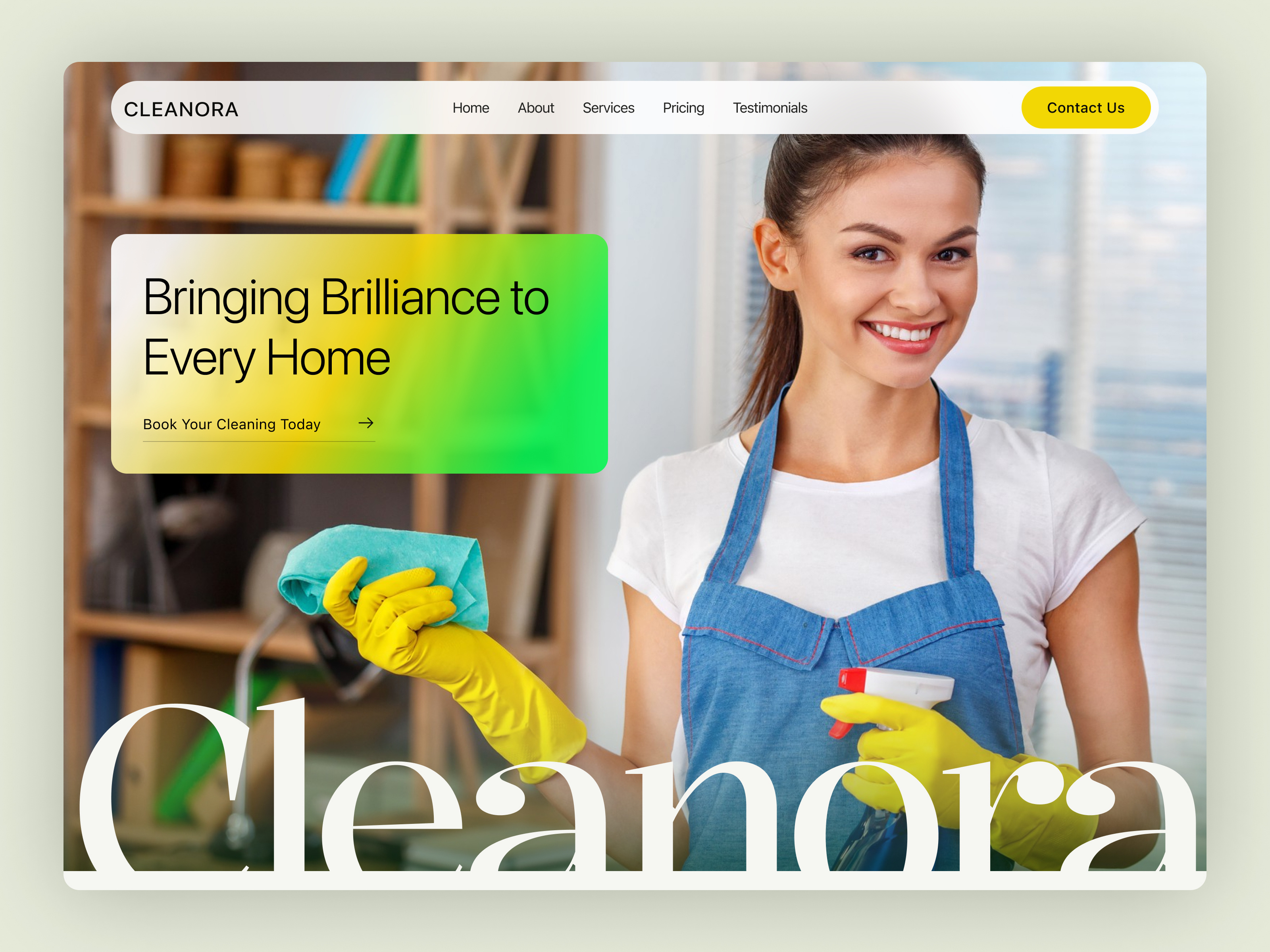 Cleanora – Cleaning Service Website Design by Sujon Hossain for Oripio on Dribbble