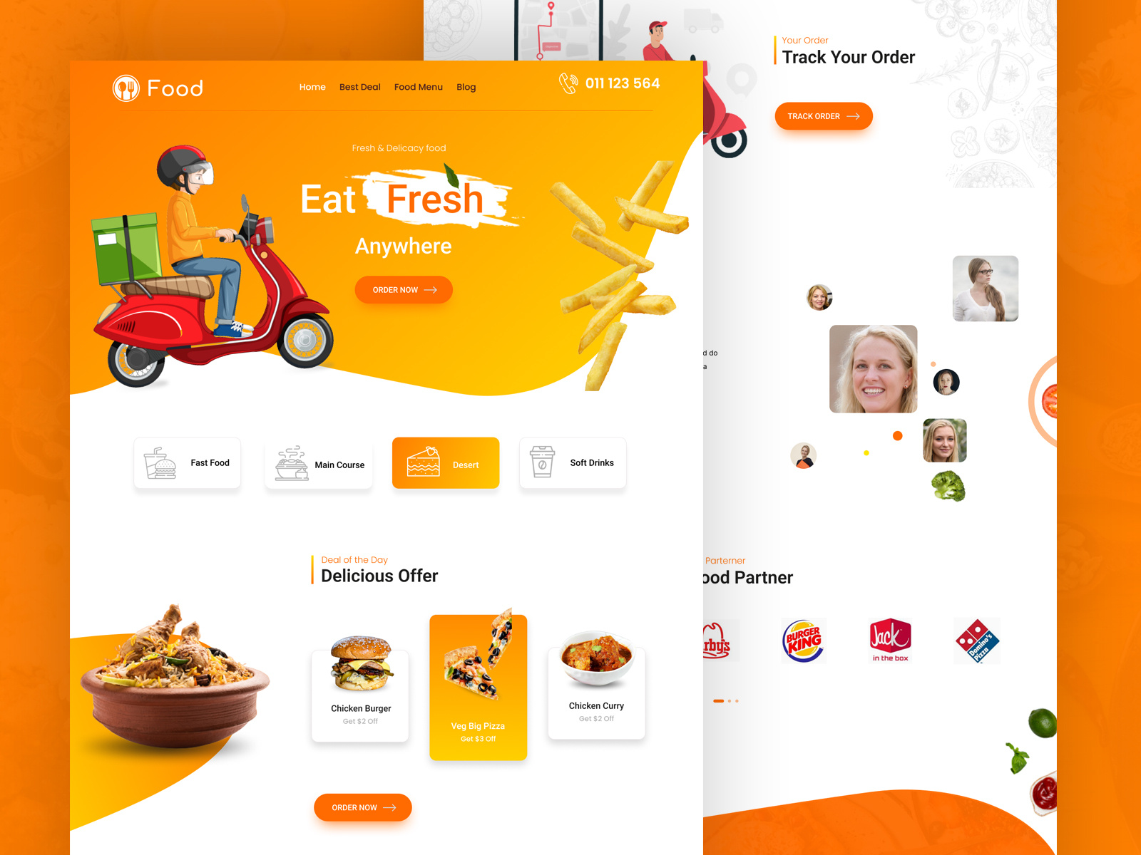 Food Delivery : Home Page Website by Sunil kumar on Dribbble