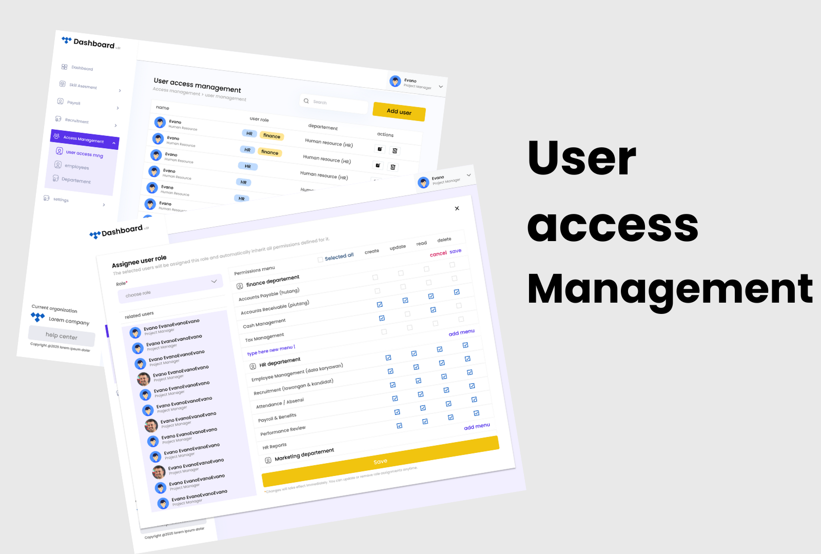 User Access Management - web by Rinrin Karmila on Dribbble