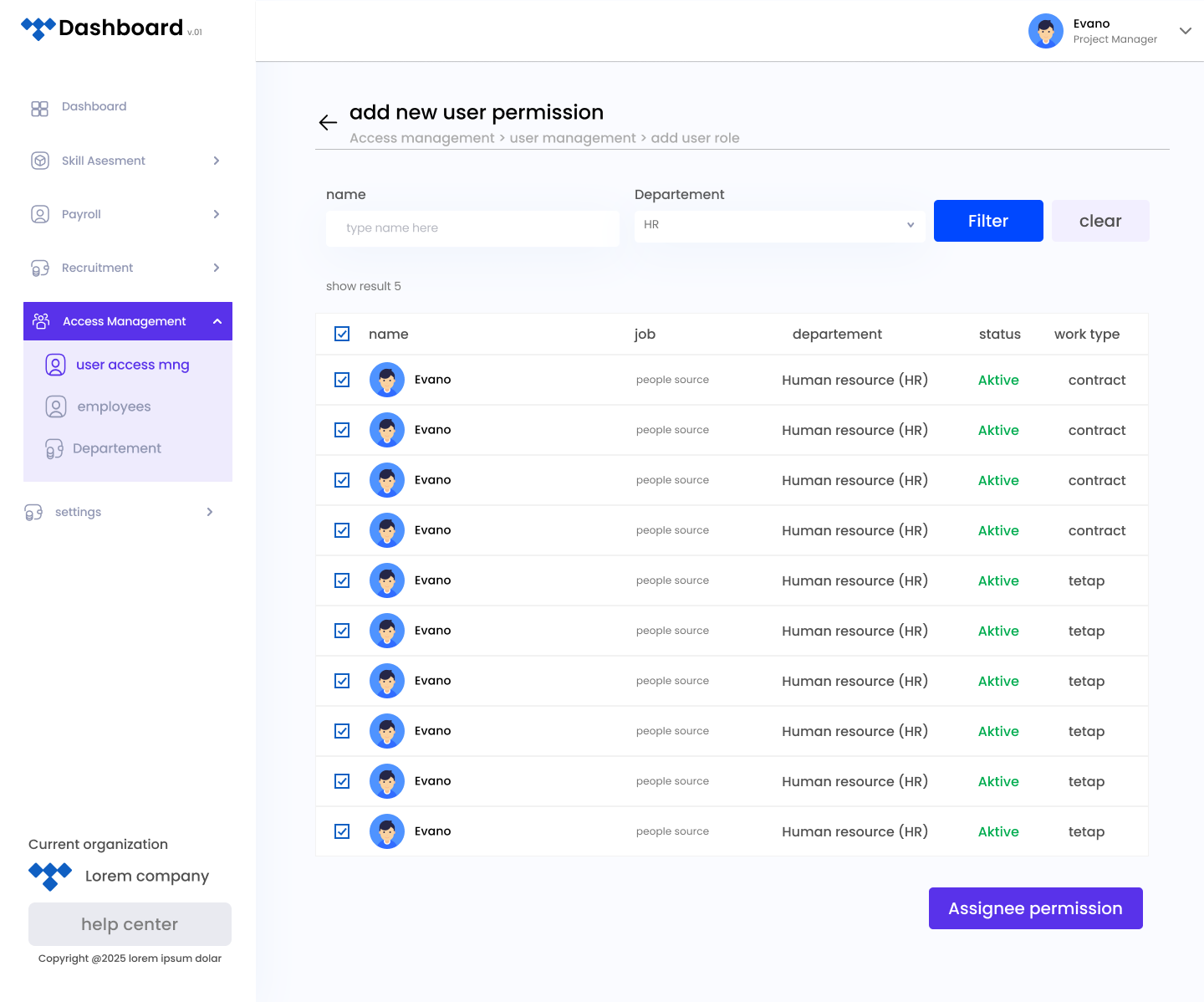 User Access Management - web by Rinrin Karmila on Dribbble