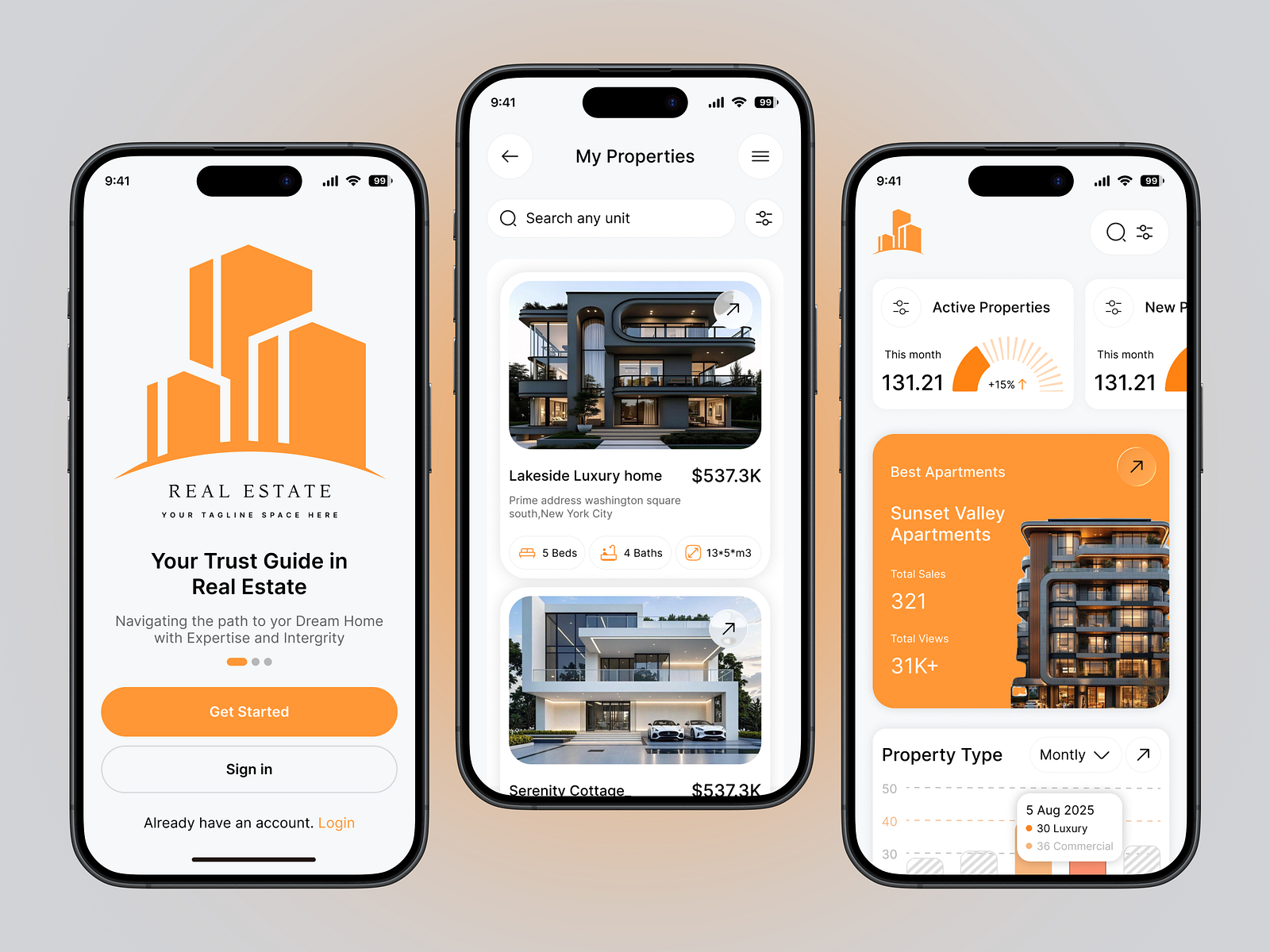 Real Estate Mobile App Design by Blend wrk on Dribbble