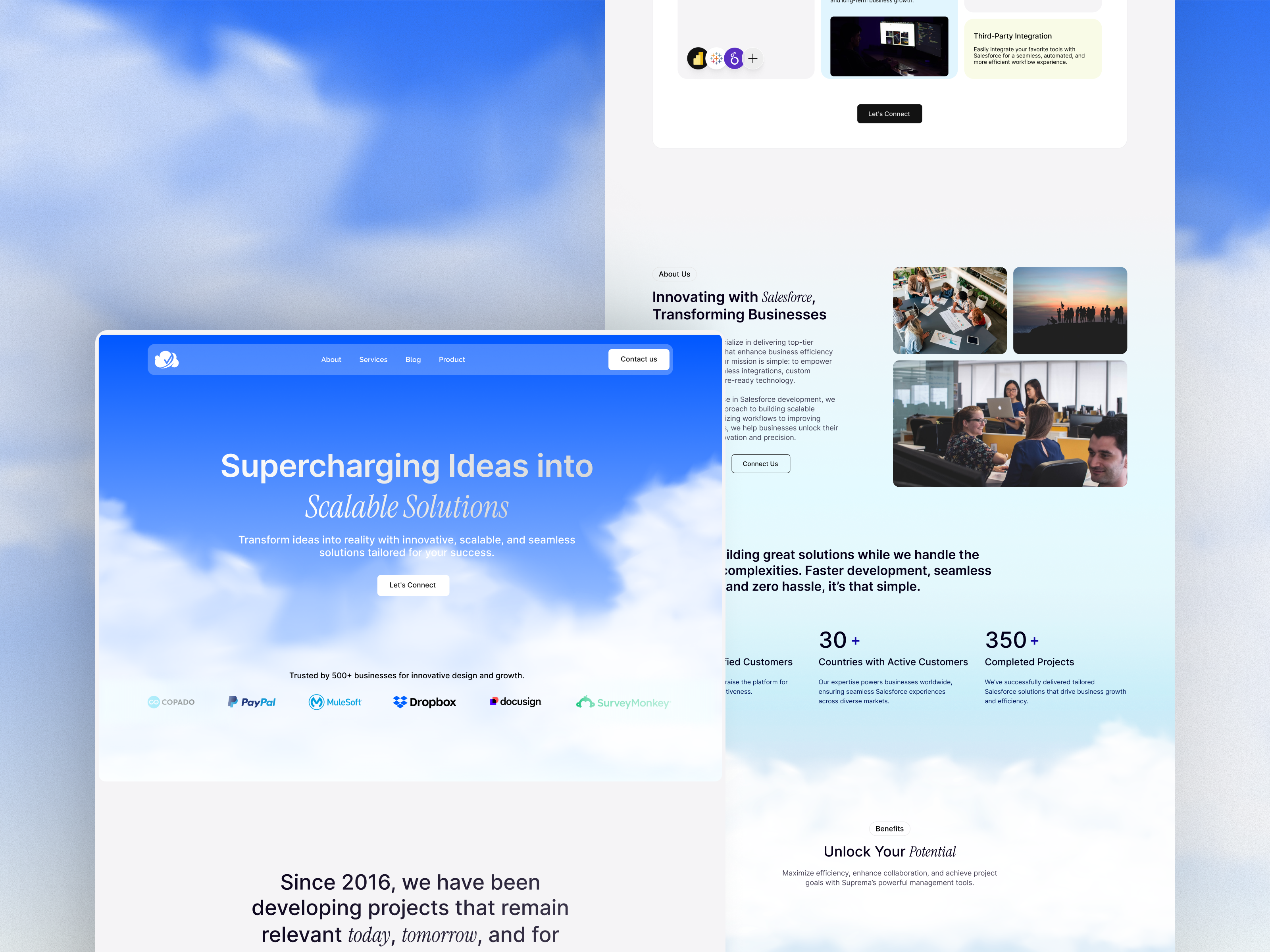 Modern Salesforce Service Website Concept by Daksh Patel on Dribbble