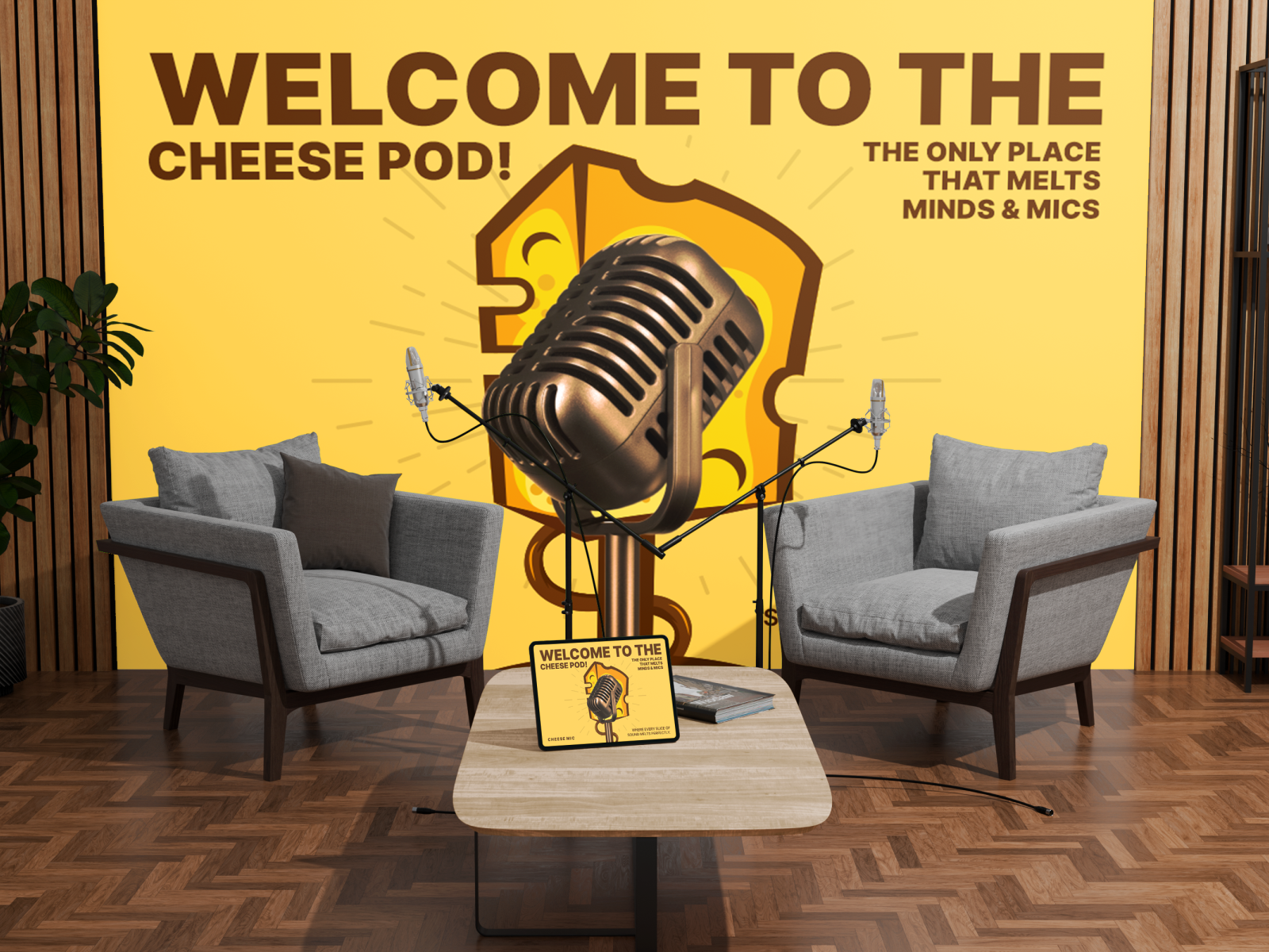 Cheese Mic Logo and Visual Design by Garagephic Studio on Dribbble