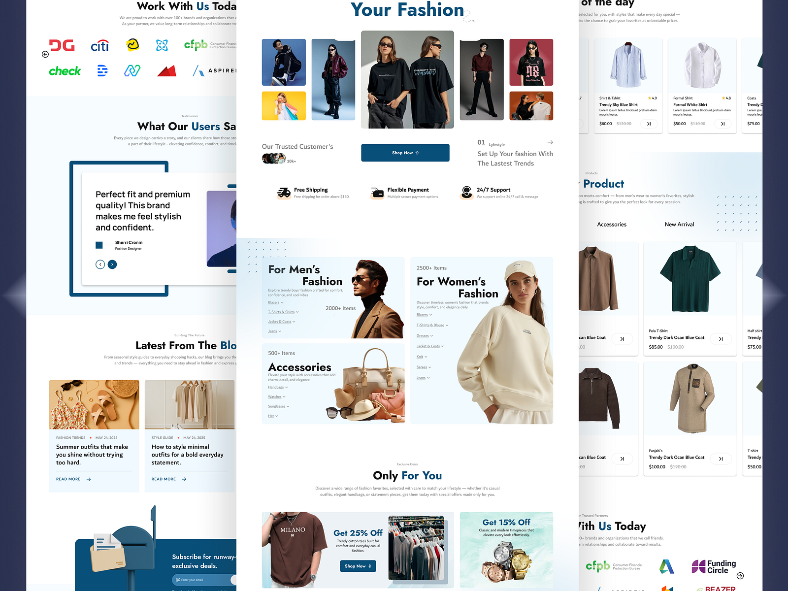 Modern E-Commerce Fashion Website UI Design by Jahedul Islam on Dribbble