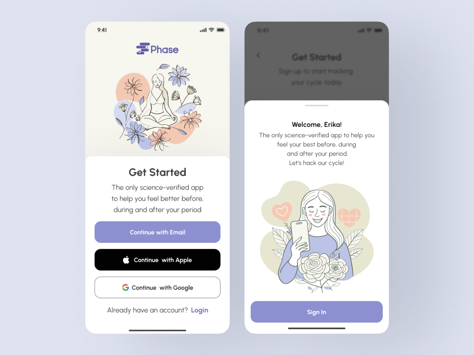Mobile App UI UX Design | Femtech Wellness IOS Nutrition Tracker by ...