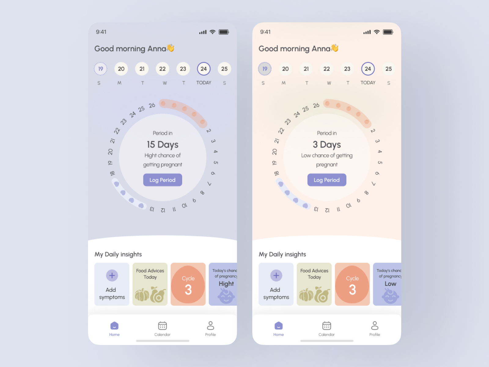 Mobile App UI UX Design | Femtech Wellness IOS Nutrition Tracker by ...