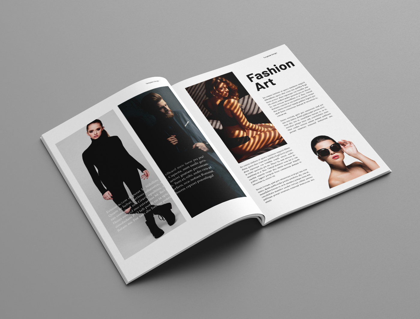 Modern Fashion Magazine Layout Template by Graphictemp Store on Dribbble