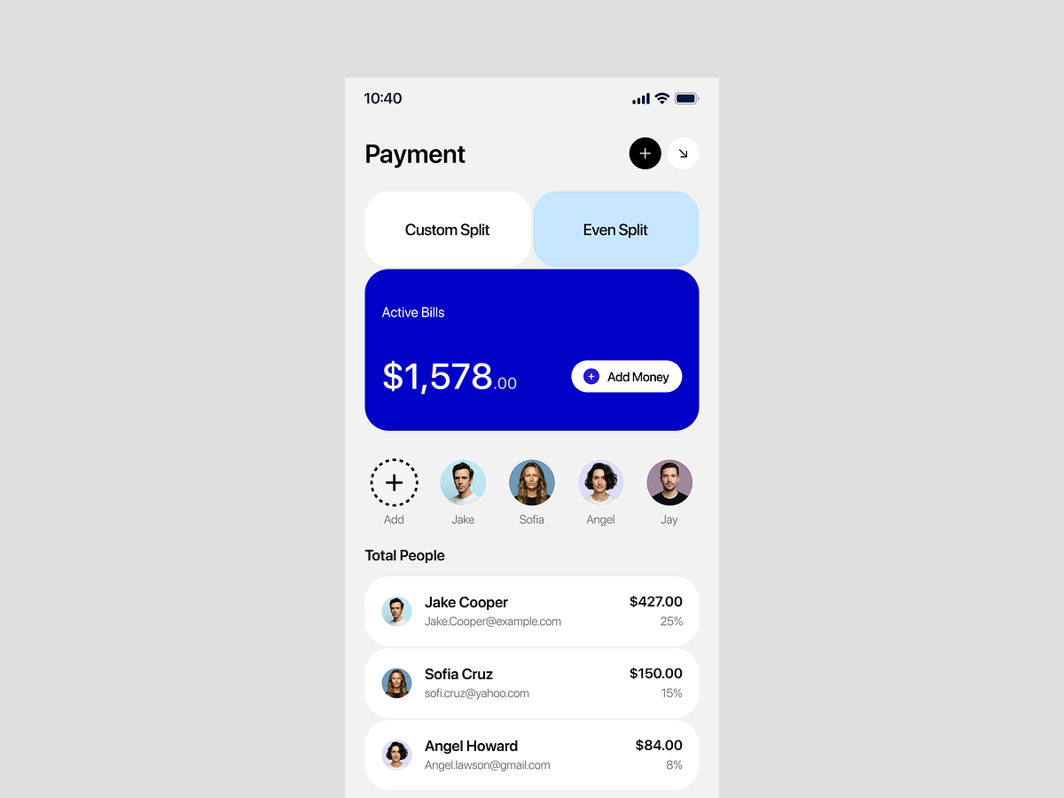 Split Bill - Mobile App Design by Dstudio for Dstudio Agency on Dribbble