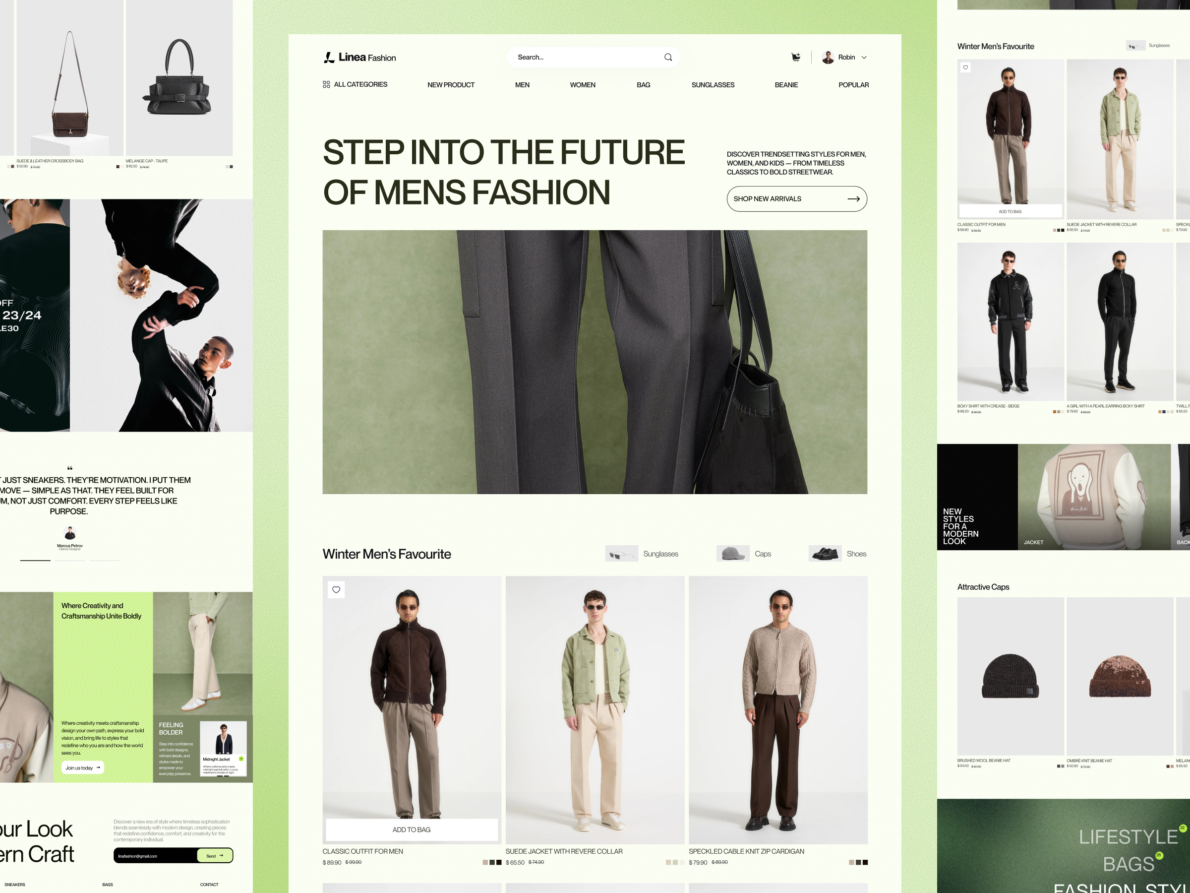 Linea - Luxury Fashion Ecommerce Website - Modern Men’s Fashion by ...