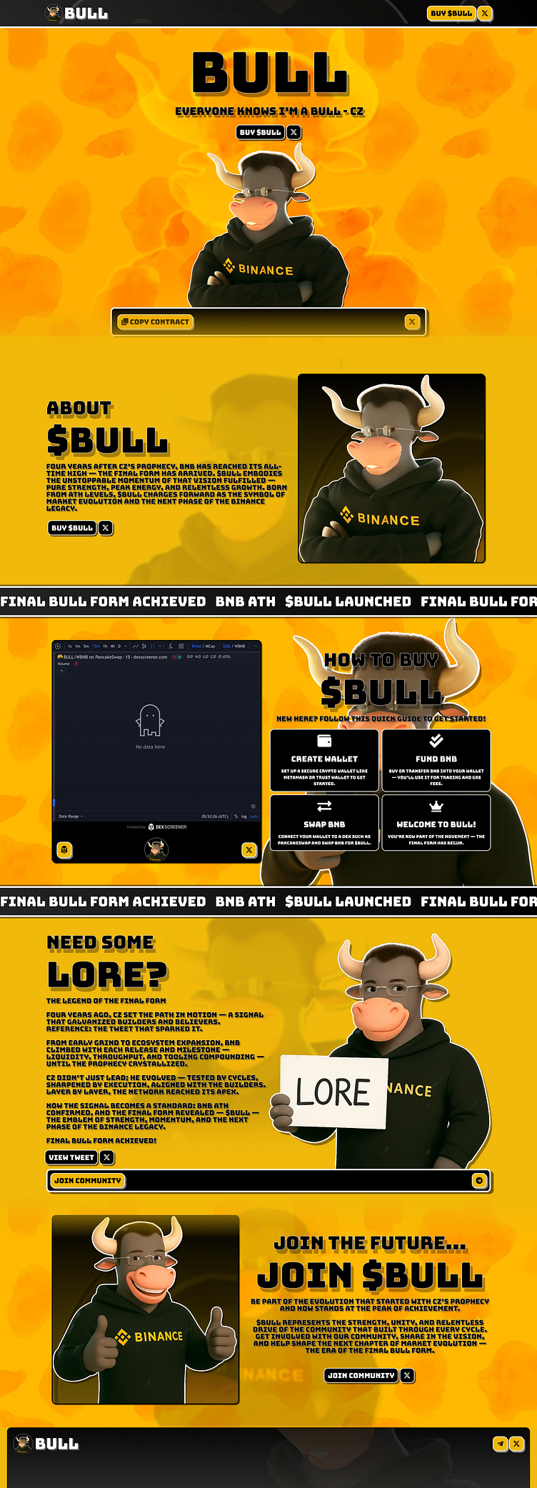 BULL-Meme Coin Landing Page by Meme Coin Expert on Dribbble
