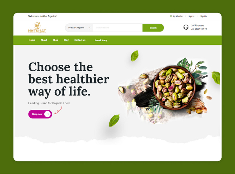 Dry Fruits Website by Pixxelu Digital Technology on Dribbble