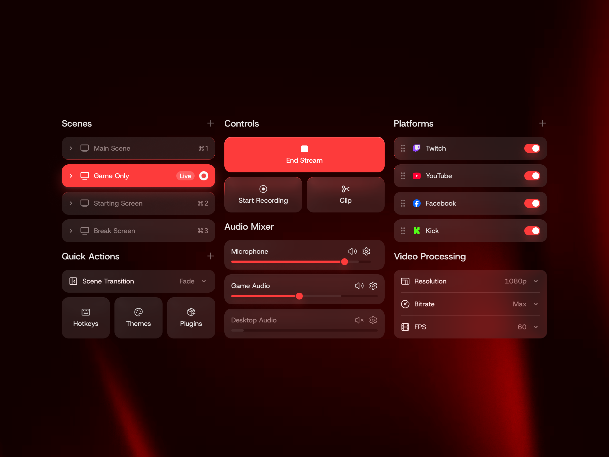 Website Design for Live Streaming Control Platform by Conceptzilla on Dribbble