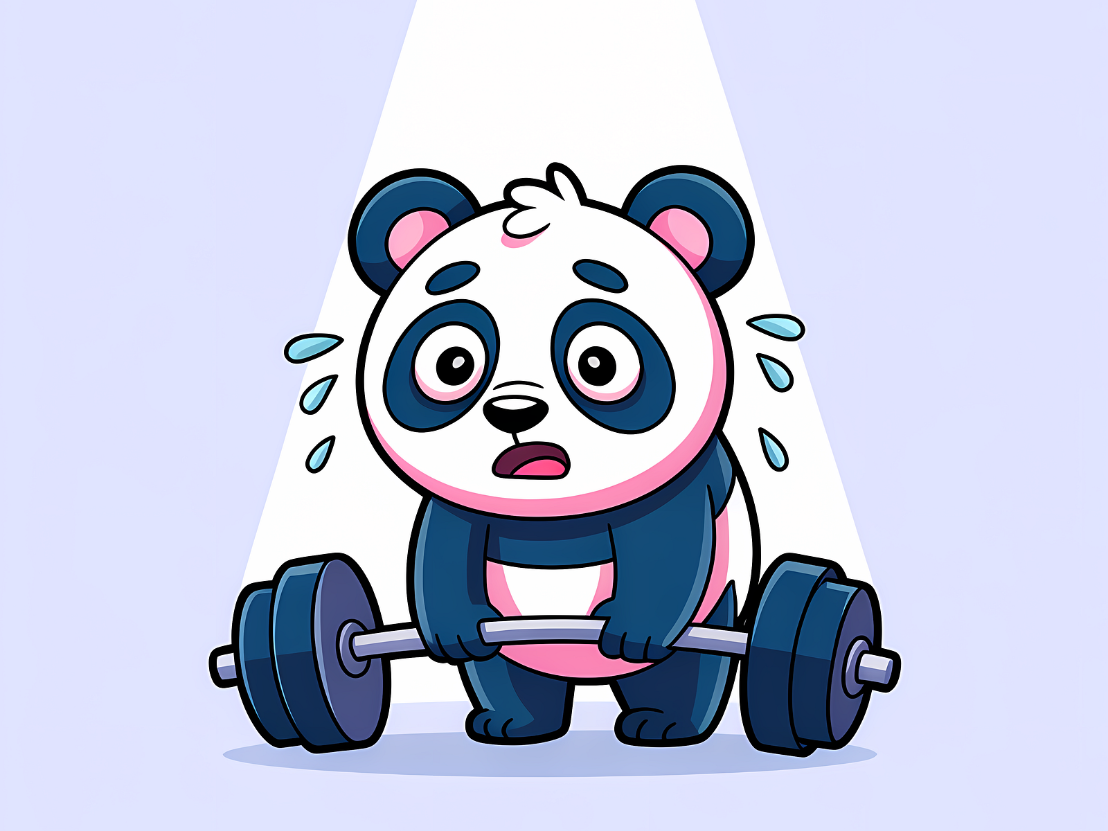 Fitness Weightlifting Panda Characters by Bomi on Dribbble
