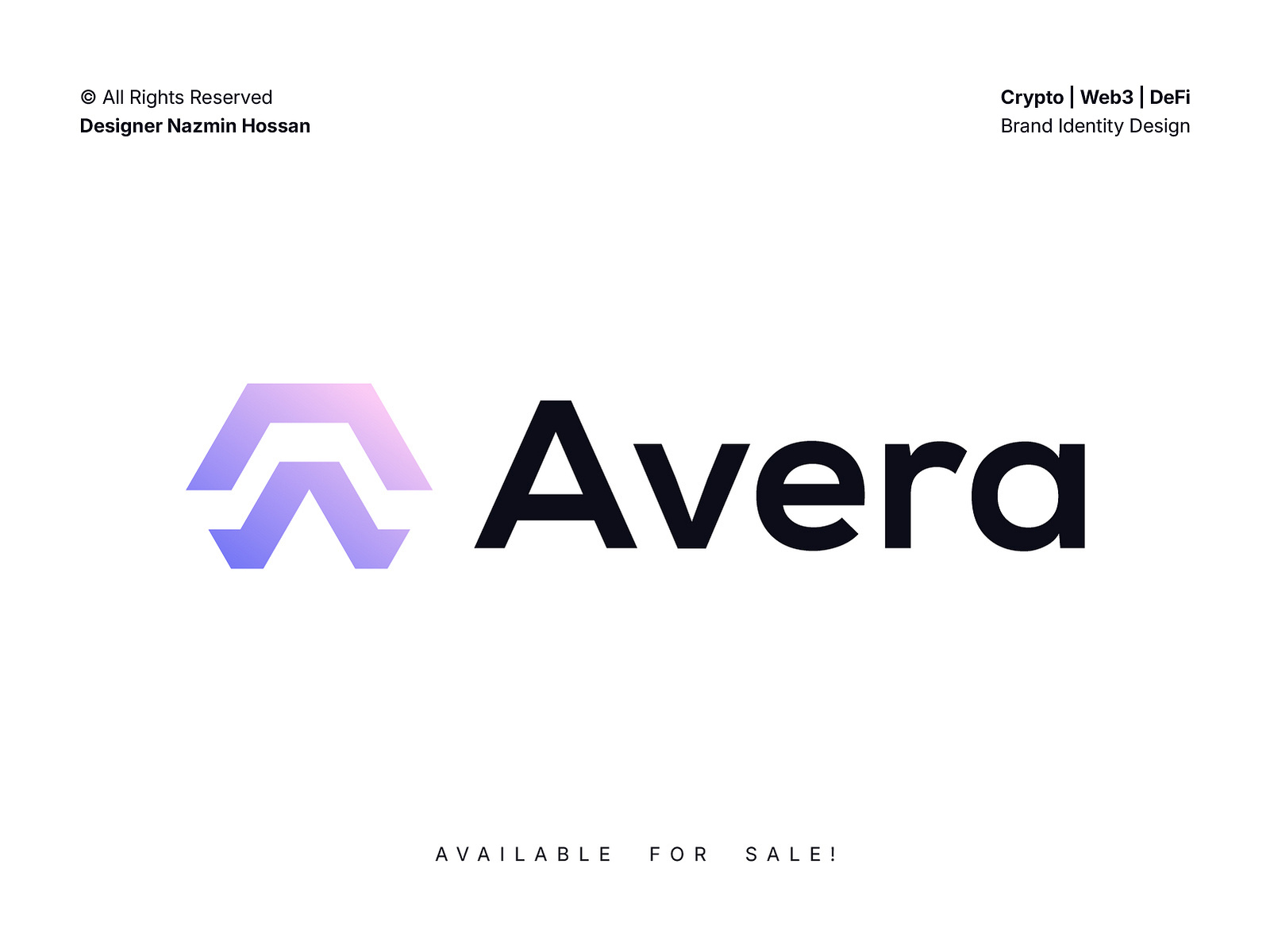Avera Lettermark Logo Design For Crypto and Web3 by Designer Nazmin ...