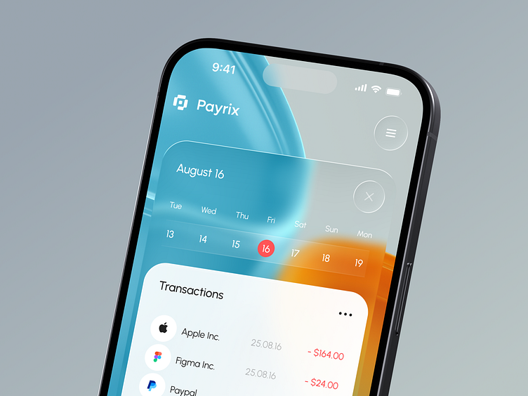 Payrix SaaS – Mobile Finance Dashboard by Jack R. for RonDesignLab ⭐️ ...