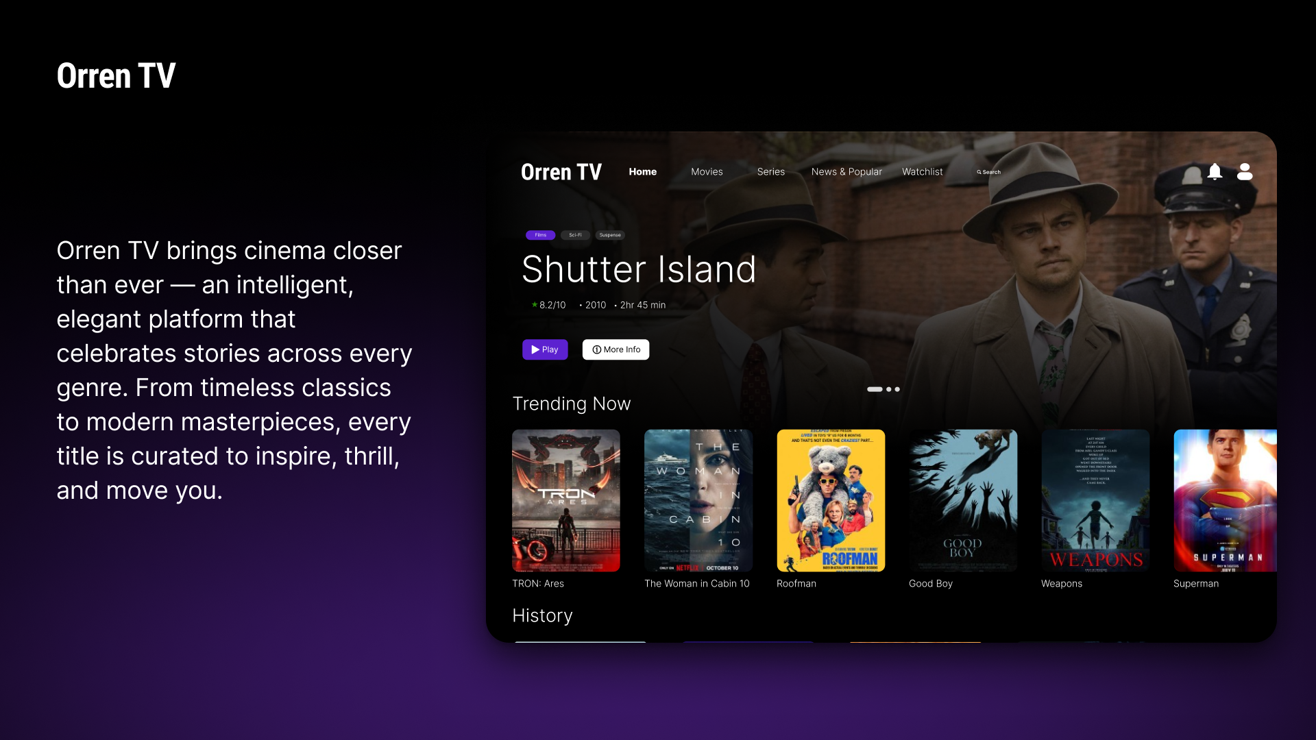 Orren TV | Modern OTT Platform UI/UX Design by Rijul Raman on Dribbble