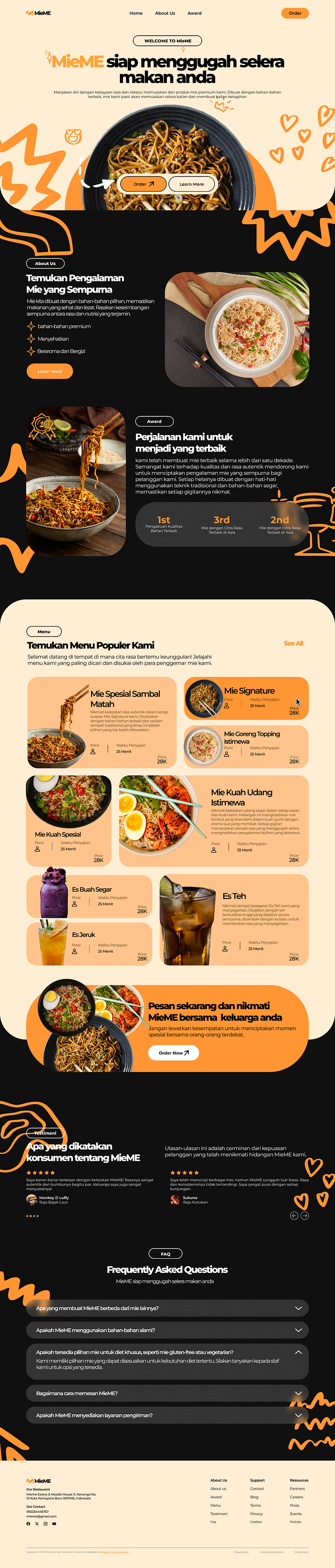 MieME — Noodle Restaurant Website by Nasauramecca Nour Haqqanshah ...