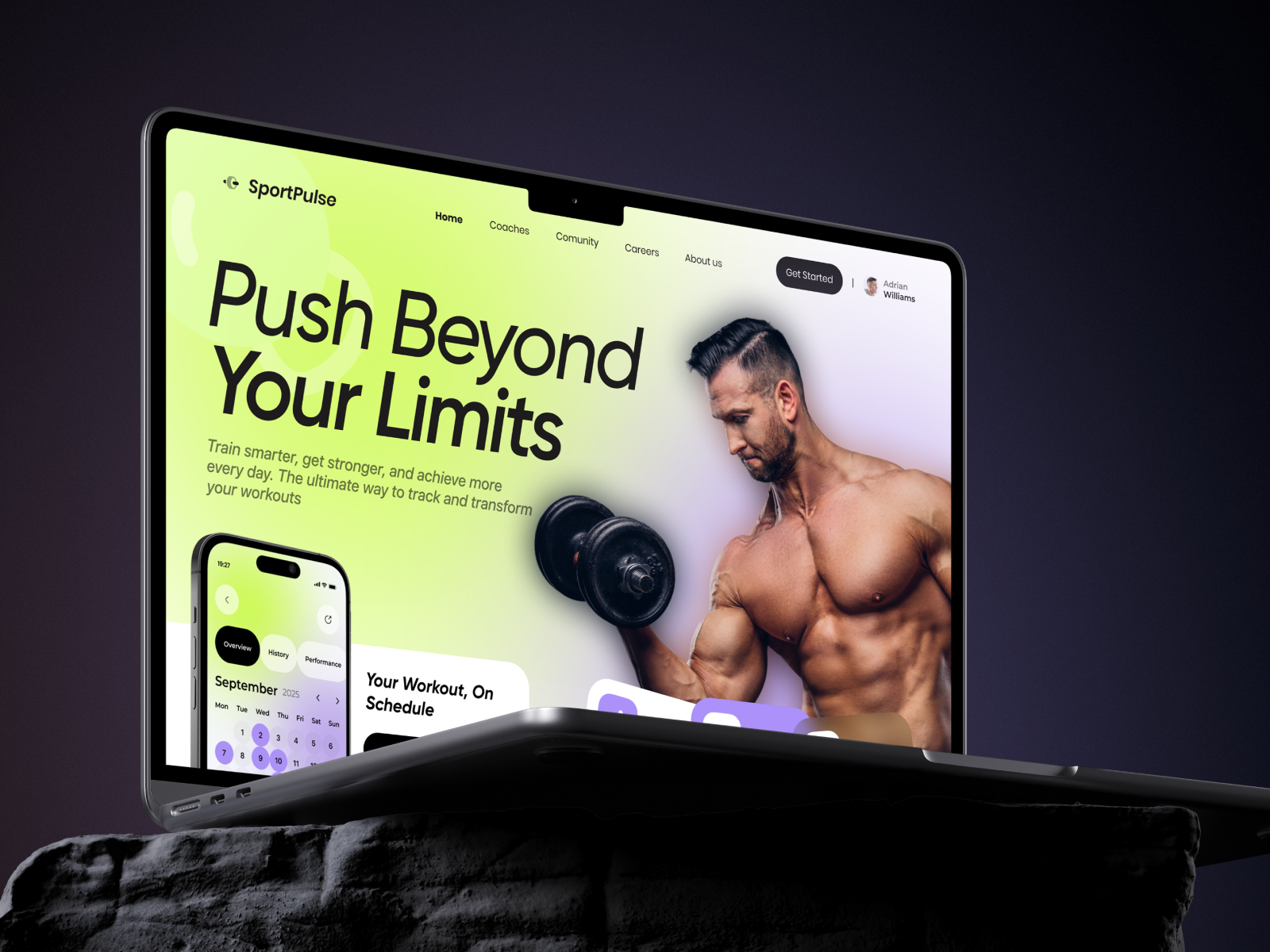Fitness web ui design by Roohi Koohi on Dribbble