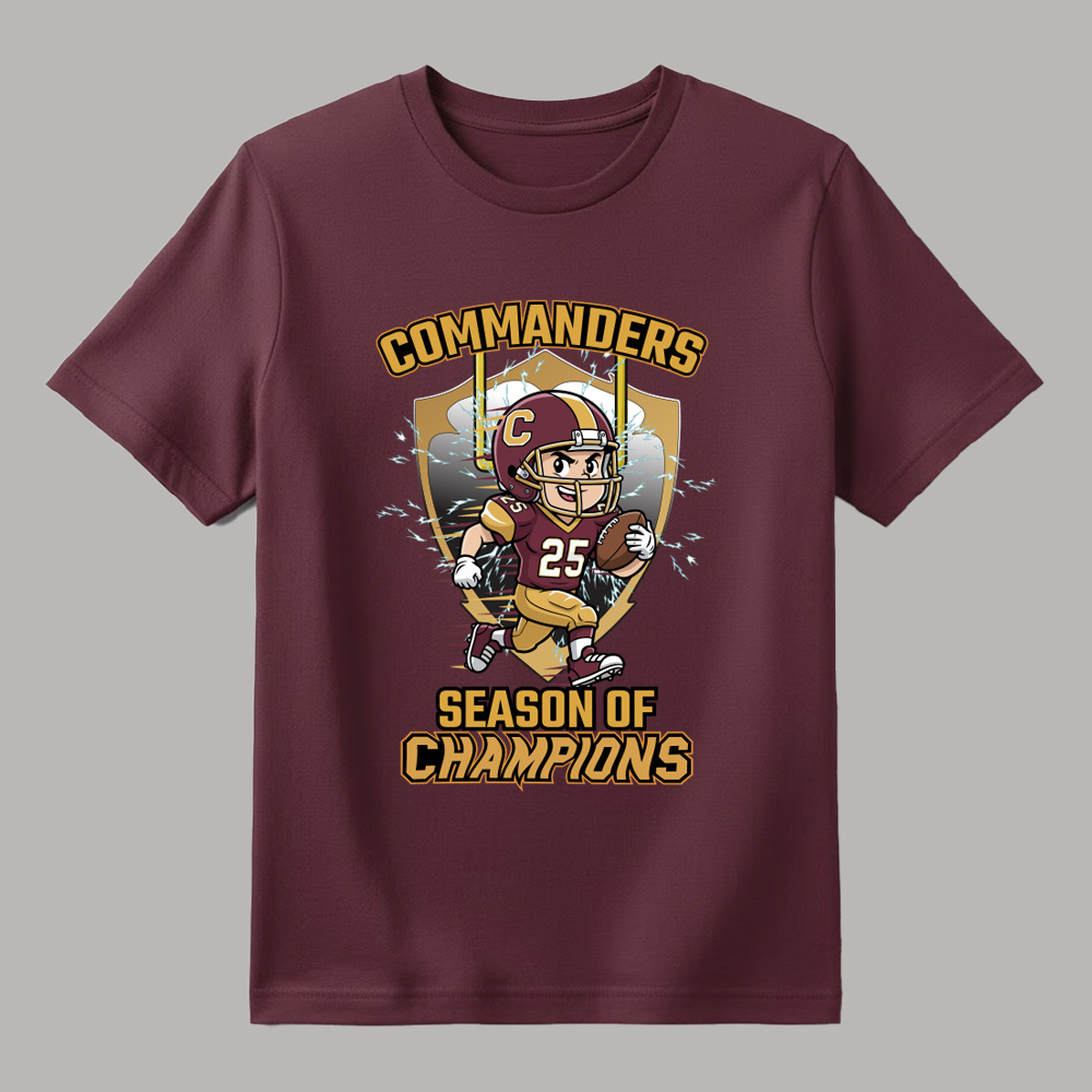 Kid-Friendly Commanders Football Tee Design by MD Ismail Hossan on Dribbble