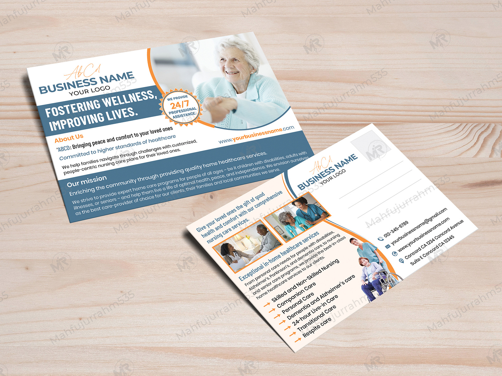 Home Care Nursing Services Postcard Design by Mahfujurrahm535 on Dribbble