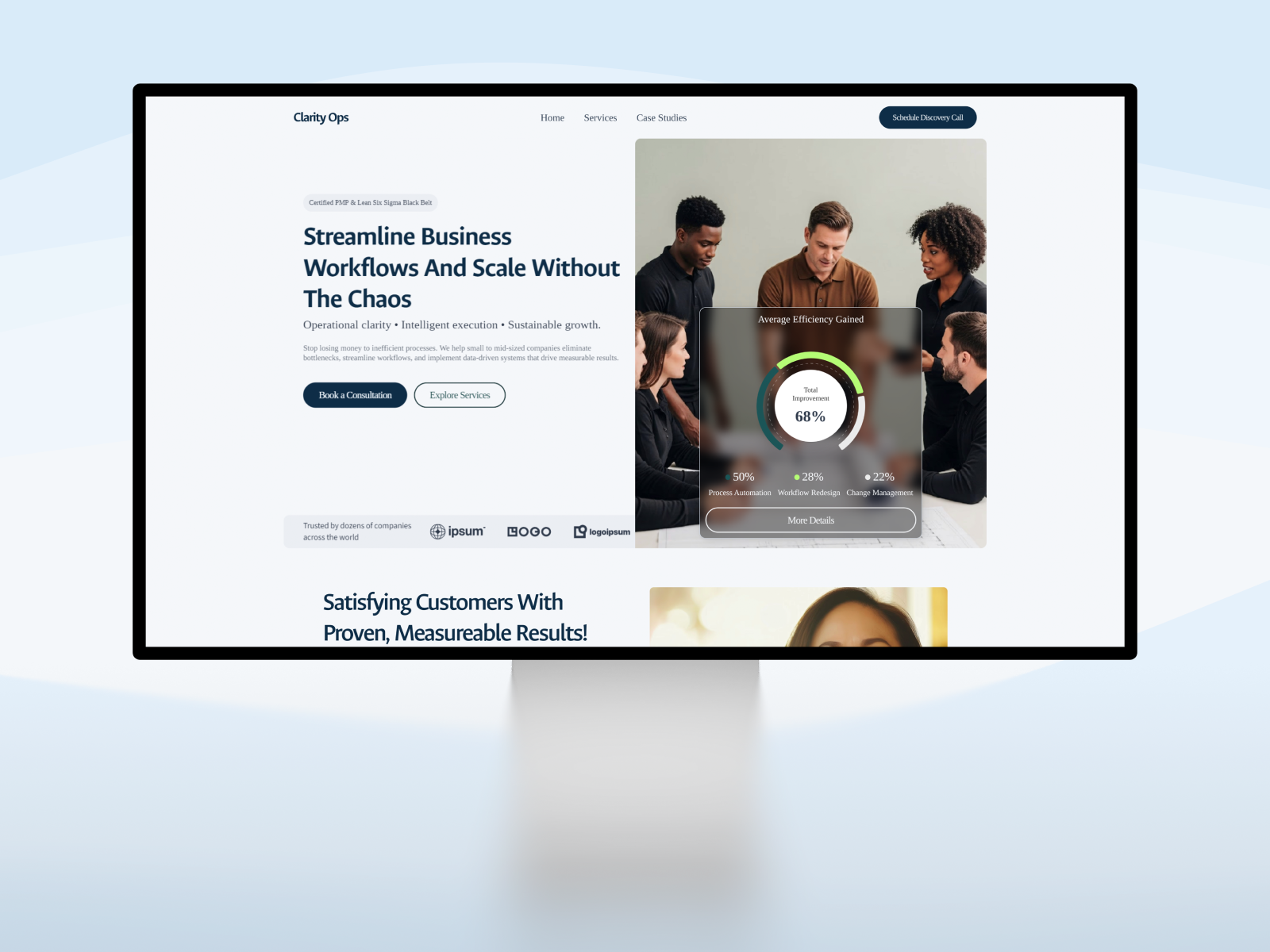 Clarity Ops – Consultation Firm Template by Craftwork on Dribbble