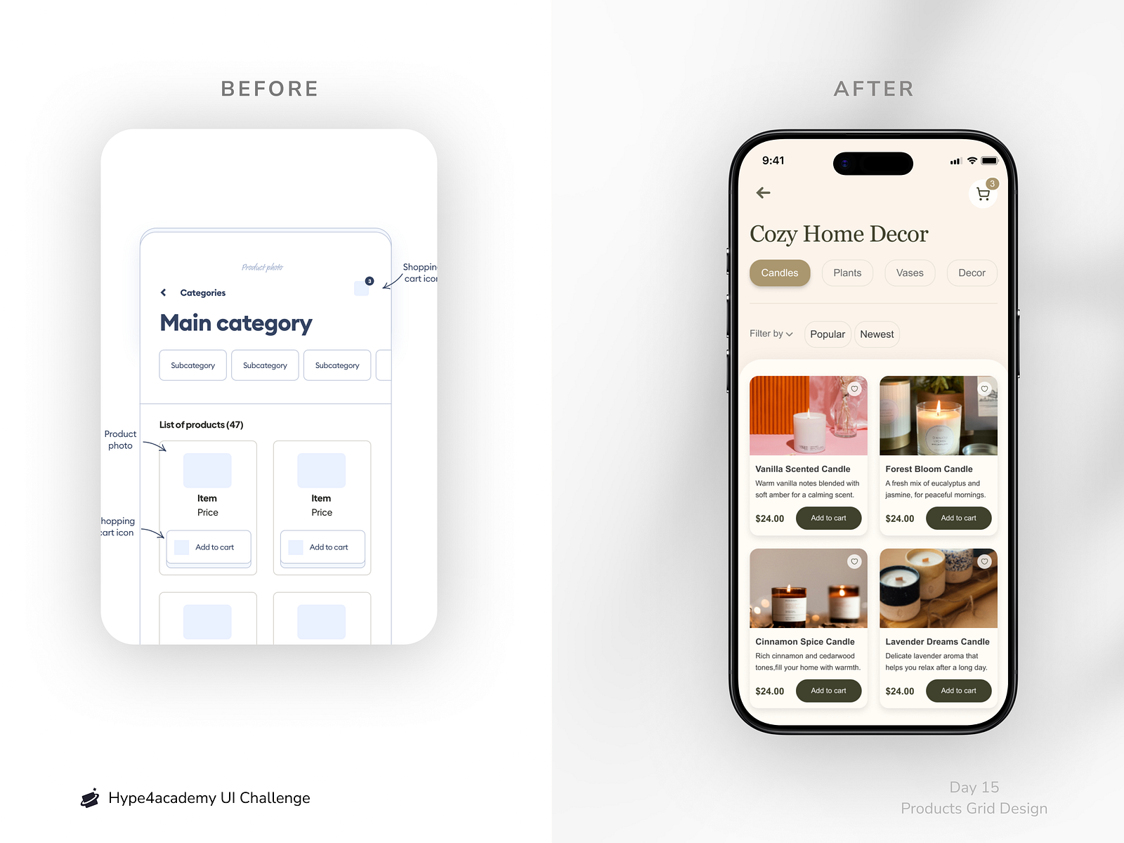 Daily UI Challenge #15 - Products Grid by Yara Alkadi on Dribbble