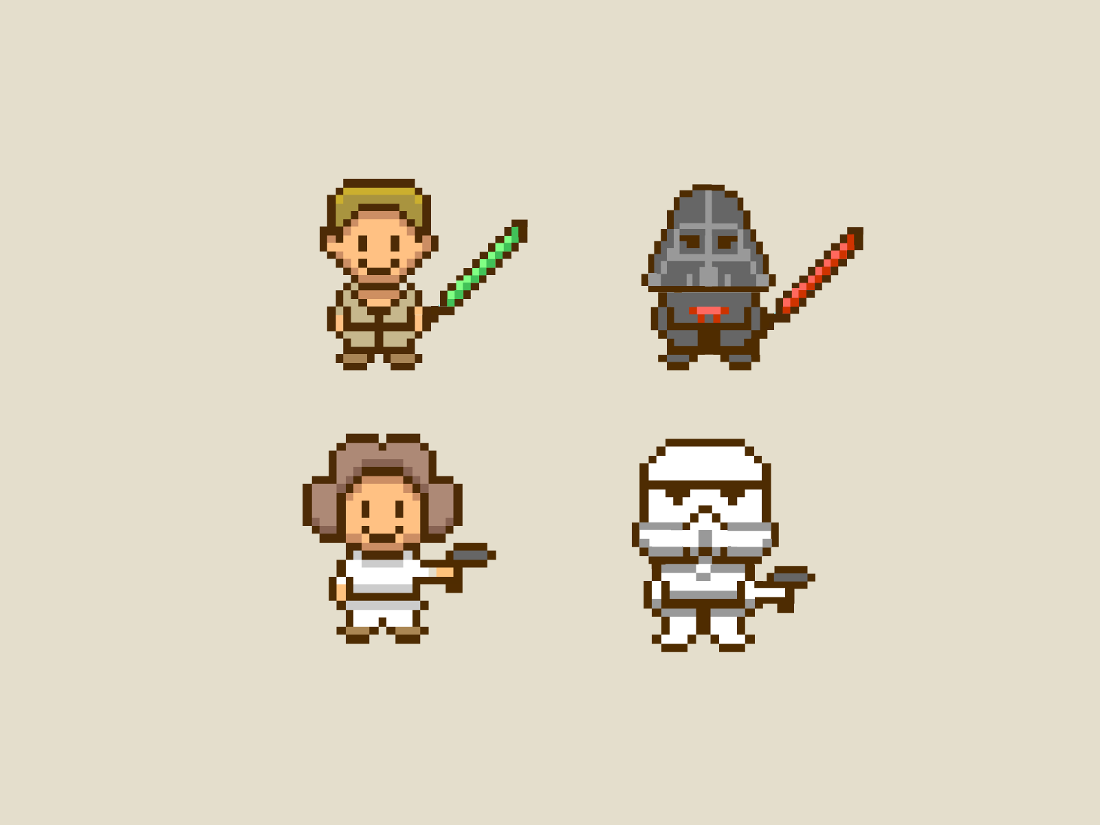 star wars sprites by Liam Wolf on Dribbble