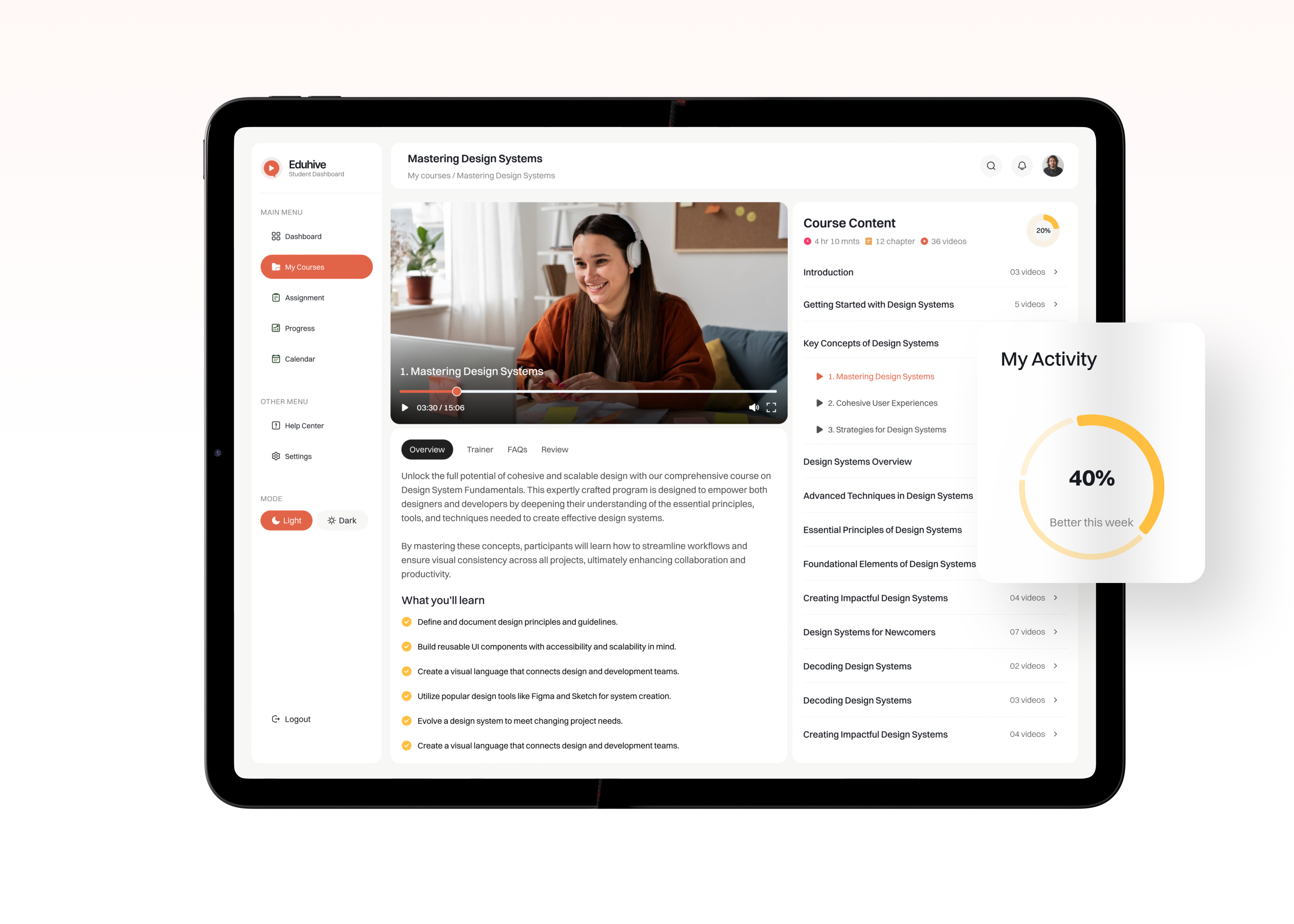 EduHive _ E-learning Dashboard by Sahin Mia on Dribbble