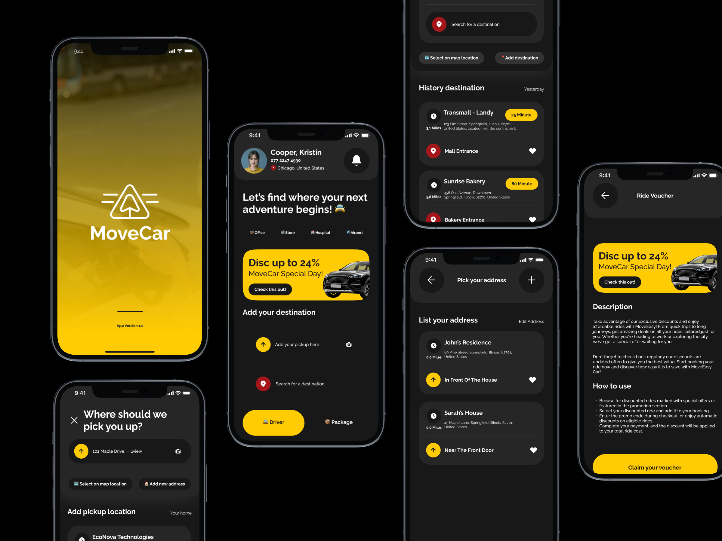 MoveCar - Mobile Ride Hailing App by MD MONIR HOSSAIN on Dribbble