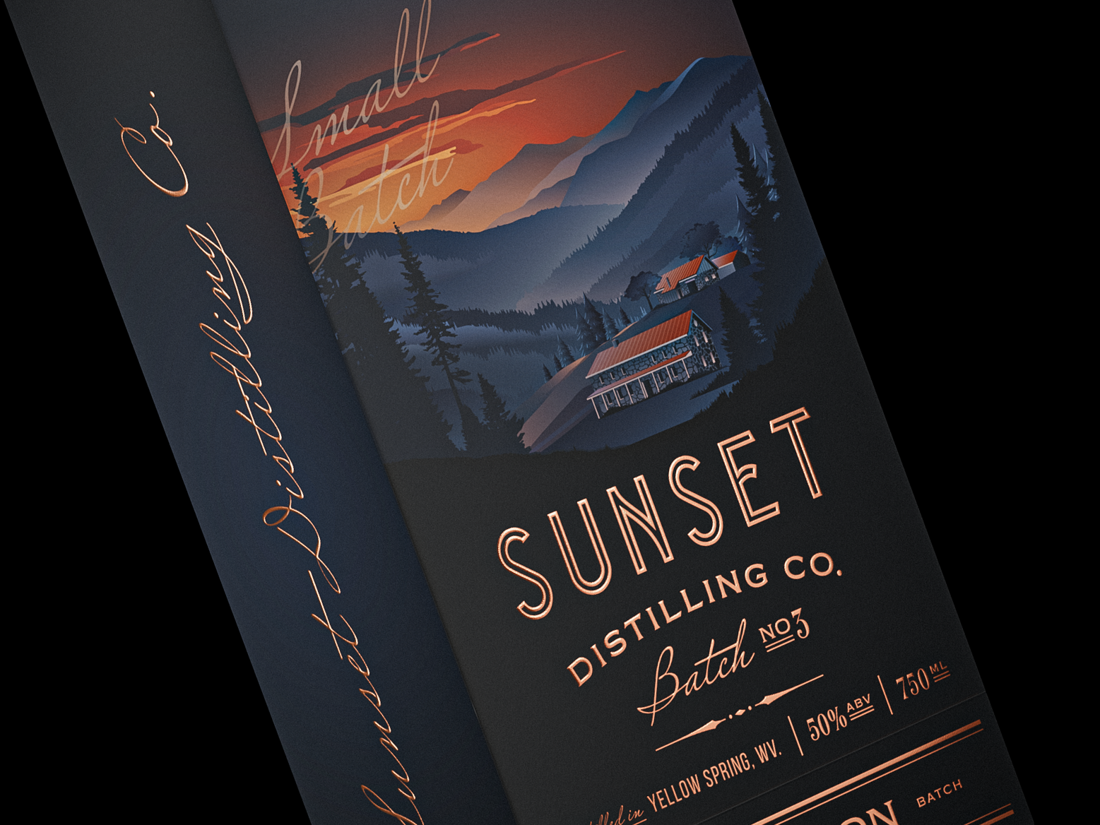 Sunset Distilling Co. - Copper Box by Dusan Sol on Dribbble