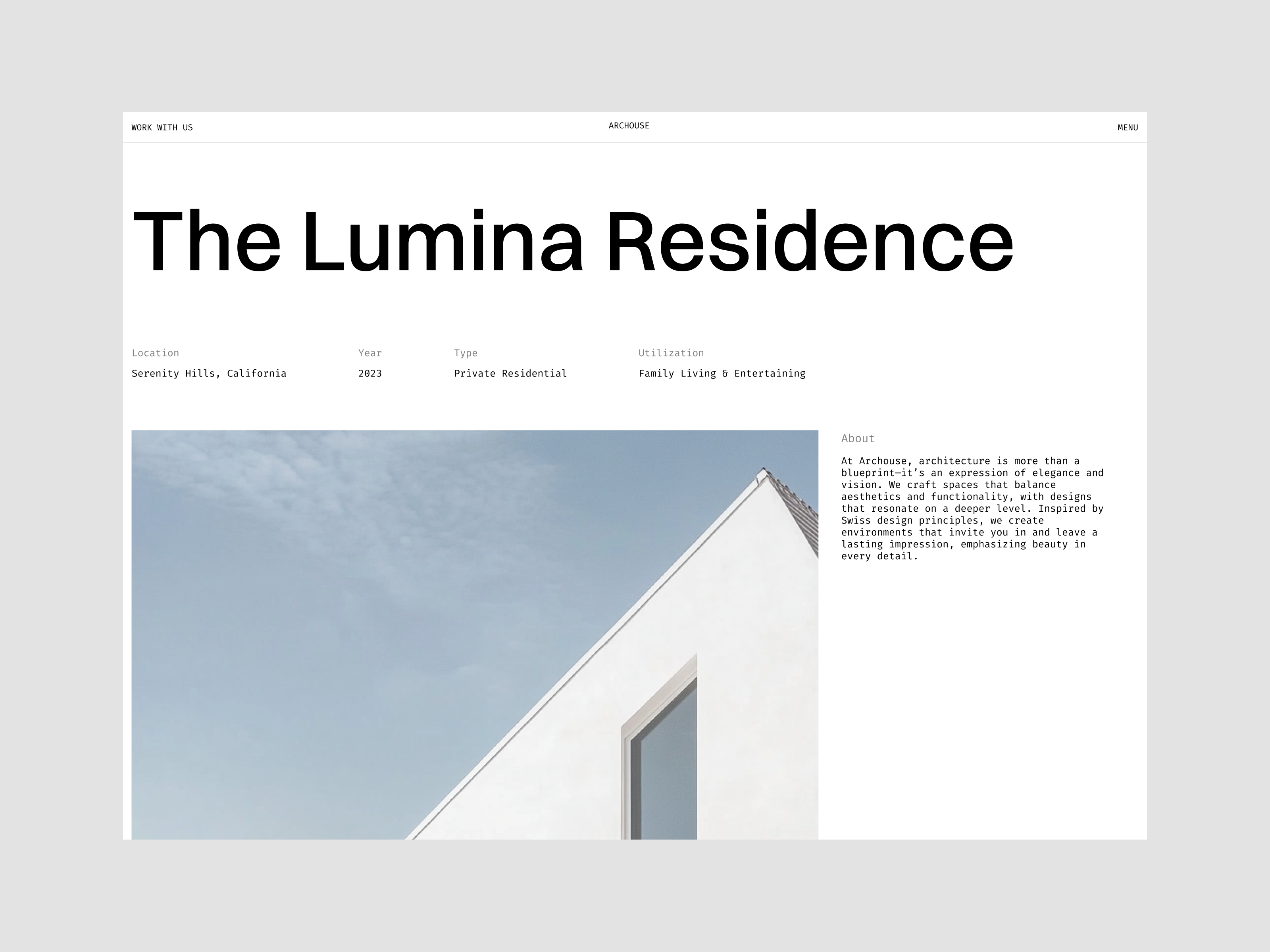 Project Detail — Modern Architecture Case Study Page by Halo Design UI ...