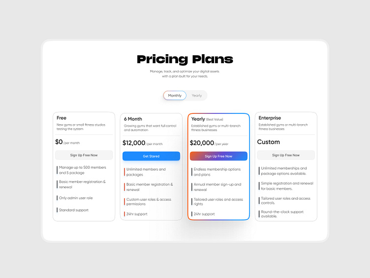 Pricing Plans Page - UI Design by Qmona on Dribbble