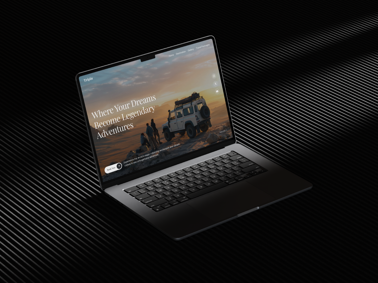 Tripin Hero Section – Travel UI Design by Badhon Kormokar on Dribbble