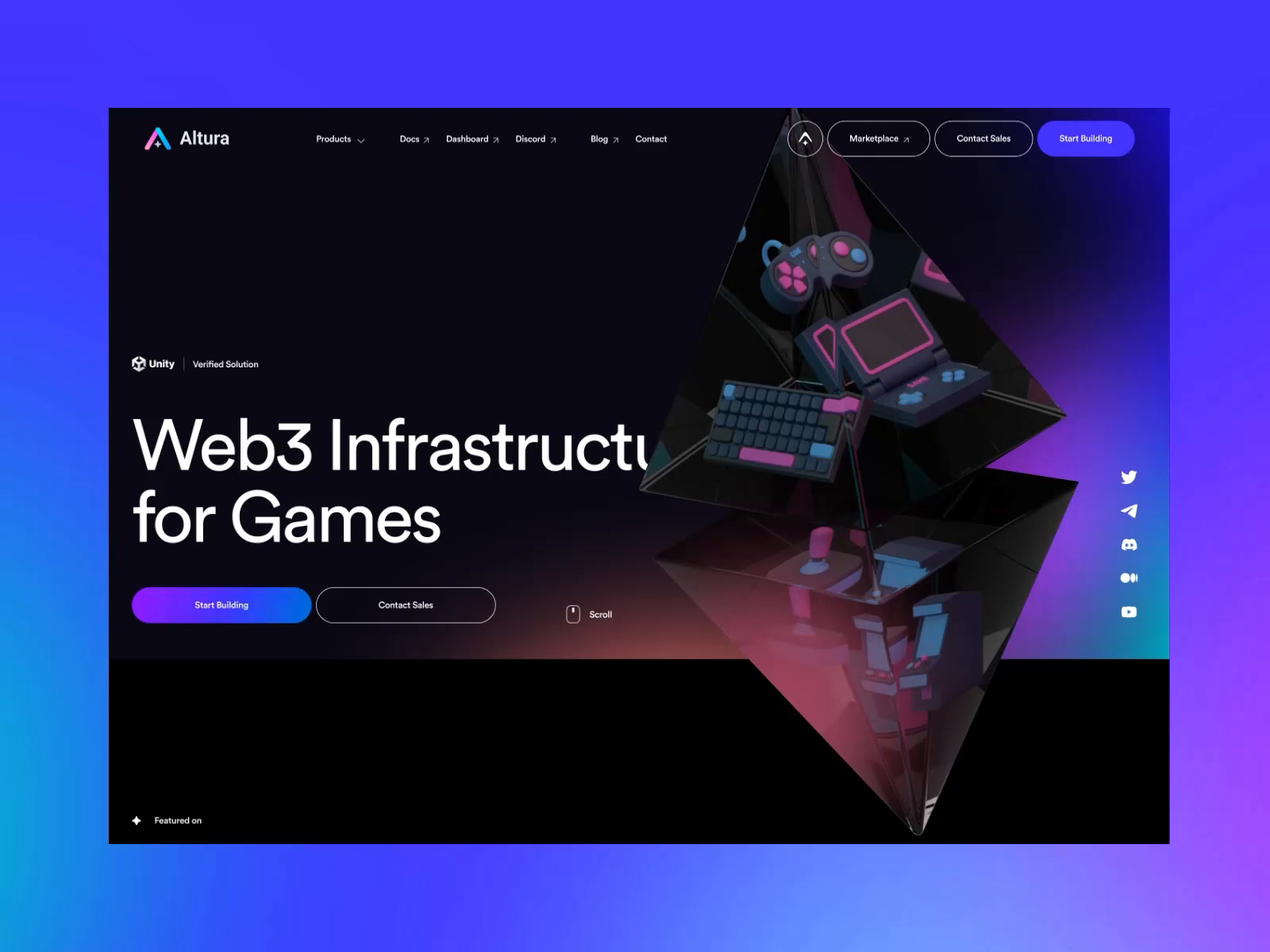 AI Landing page web design gaming platform Altura by Lazarev. | Web Design for Lazarev. UI/UX ...